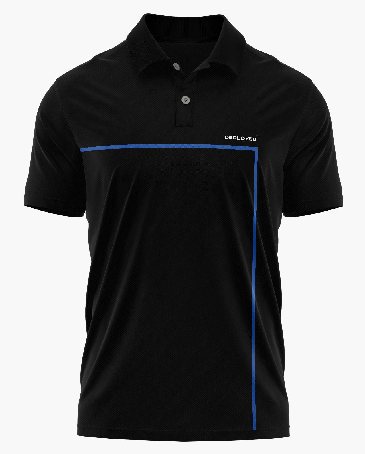 Deployed Azure Stripes Polo T-Shirt exclusive at Deployed