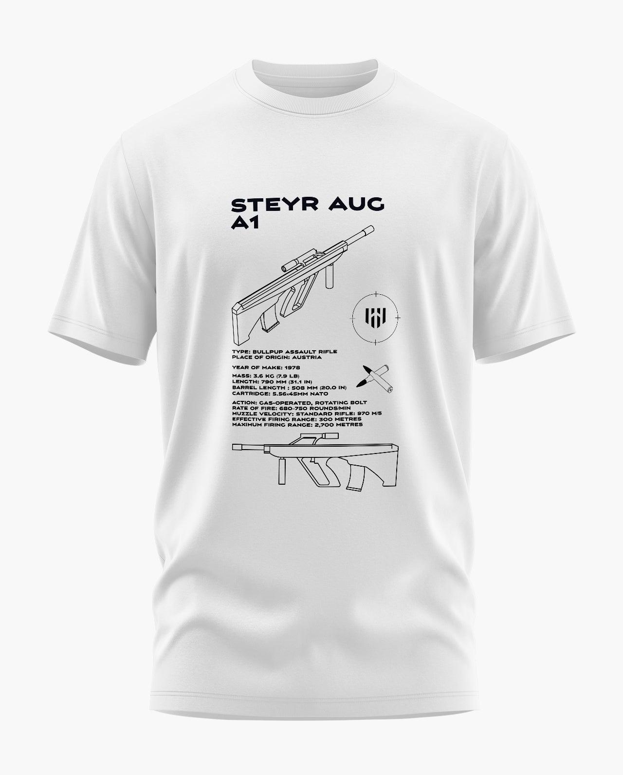 Styer AUG A1 Blueprint – Premium Military Graphic Tee